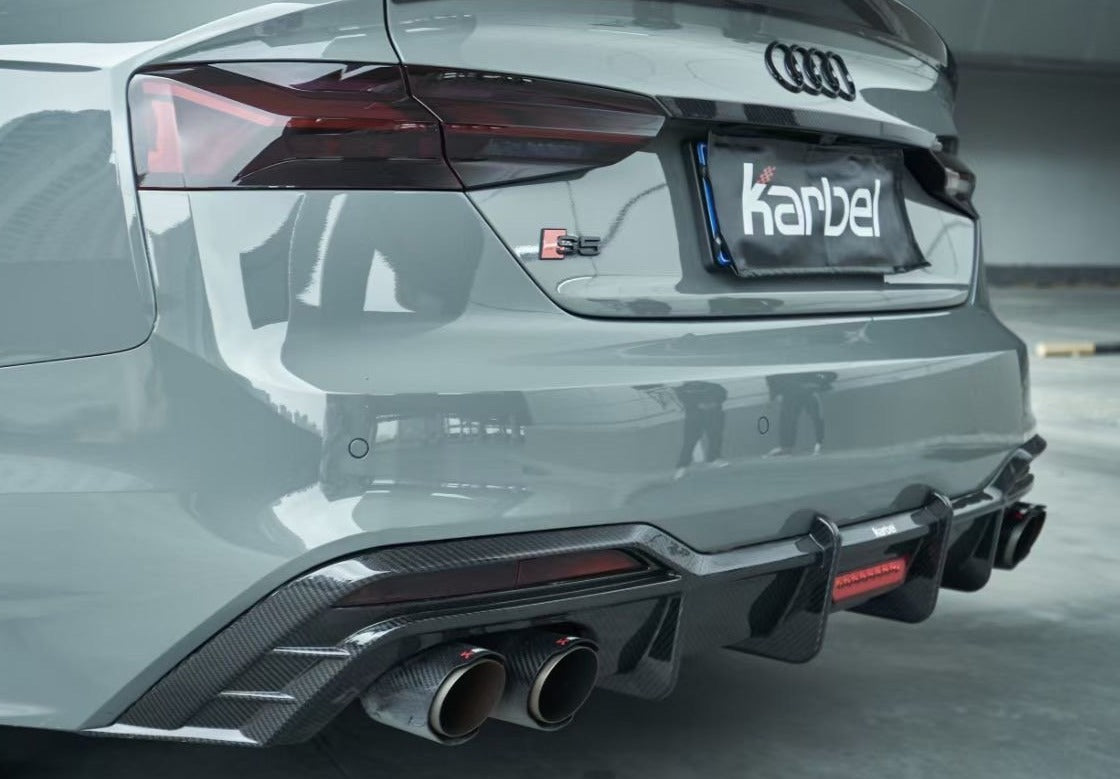 Karbel Carbon Dry Carbon Fiber Rear Diffuser Ver.1 with Brake Light fo ...