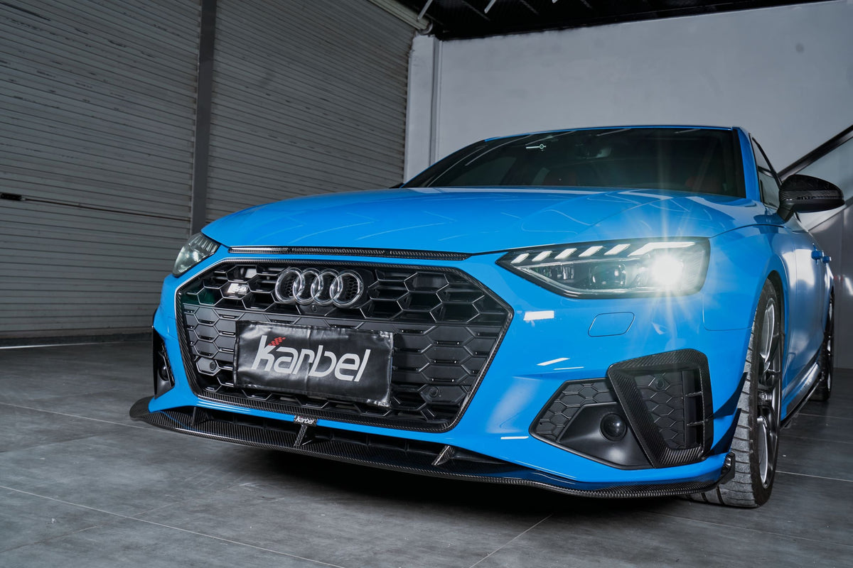 Karbel Carbon Dry Carbon Fiber Front Bumper Top Trim for Audi S4 & A4 ...